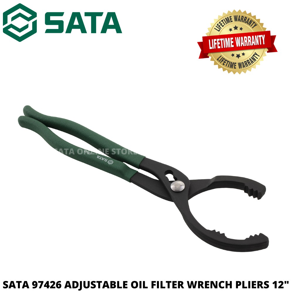 SATA 97426 ADJUSTABLE OIL FILTER WRENCH PLIERS 12" / OIL FILTER WRENCH ...