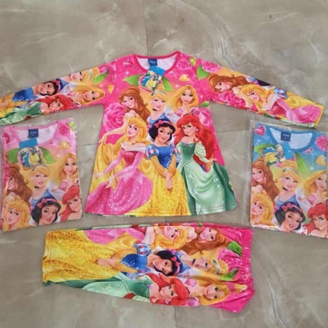 Long Sleeve Pyjamas Girl Cartoon Princess Pajamas & Pants ( Snow White ...