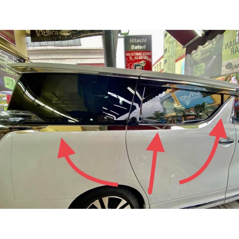 Toyota vellfire alphard agh30 window door chrome garnish cover 2015 ...