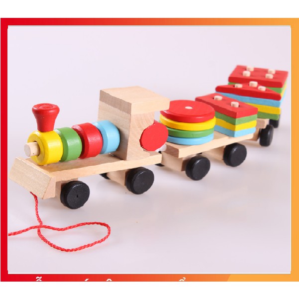 Train cart toys drop pictures with beautiful colorful wooden blocks ...