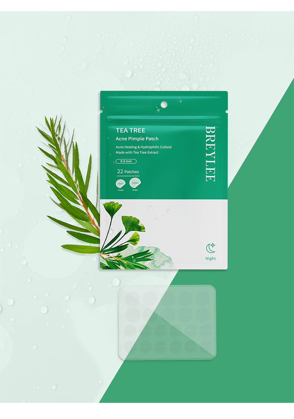BREYLEE Tea Tree Acne Pimple Patch Remover Treatment Skincare Night Use ...