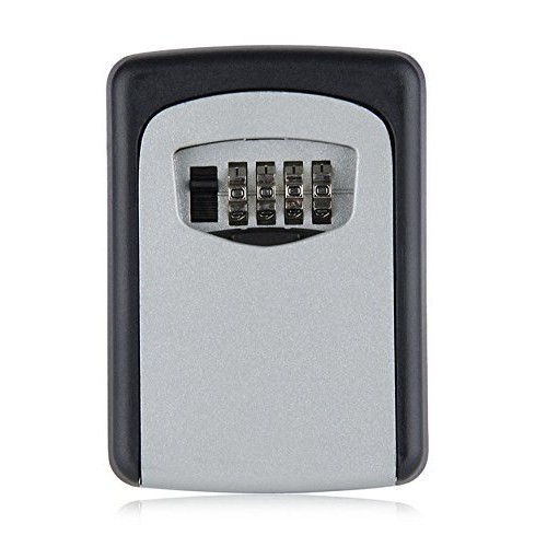 Key Storage Lock Box, 4-Digit Combination Lock Box, Wall Mounted Lock ...