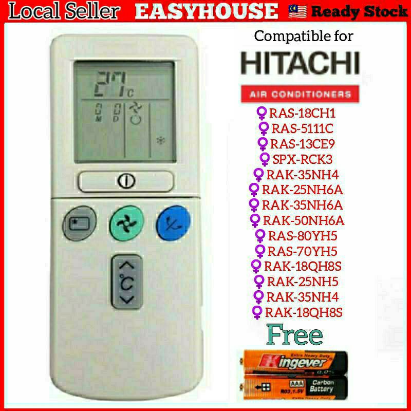 🔥QUALITY🔥Hitachi Aircond Remote Control RAR-2A1/RAR-52P1/52P2/RAR-2SP1/RAR-3U4/RAR-2P2 Alat ...