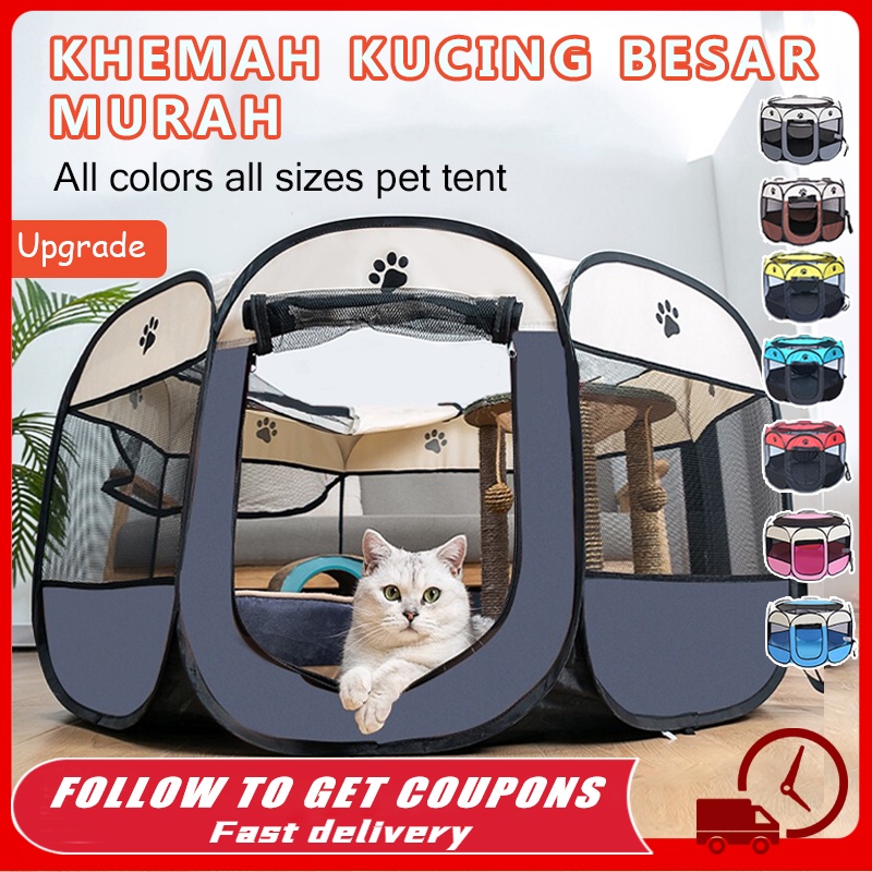 🔥[HOT]Cat Tent Cat House Portable Folding Outdoor Travel Pet Tent Cat ...