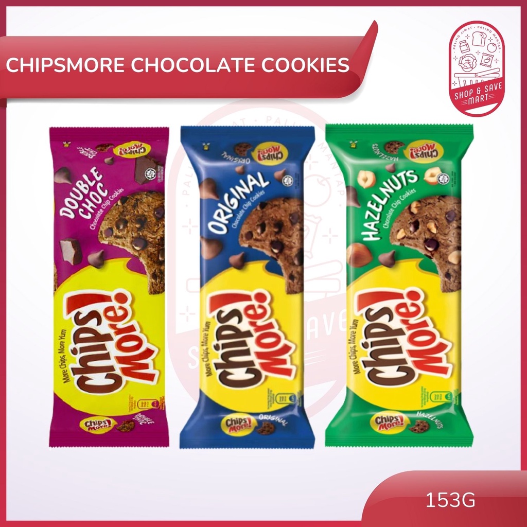 Chipsmore Chocolate Chips Cookies - 163.2g (Flavor: Double Chocolate ...