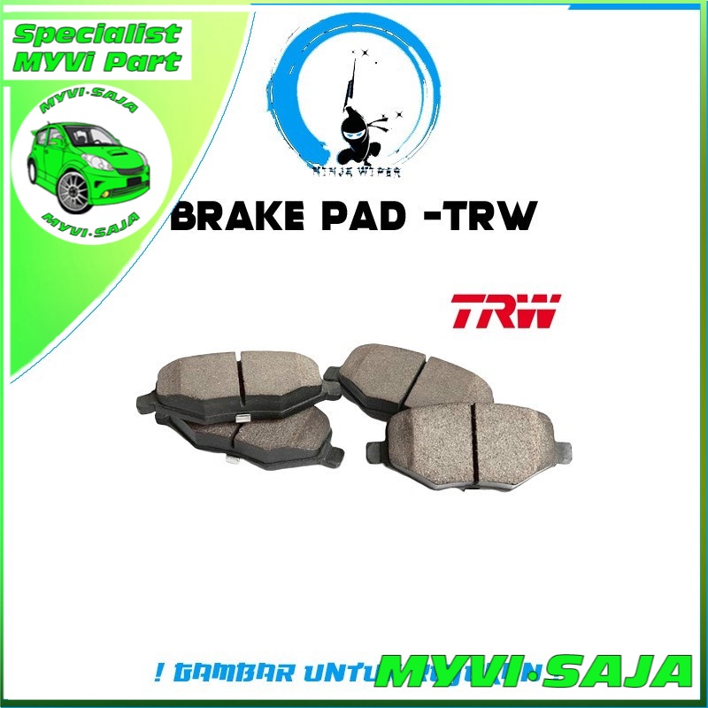 🚨 TRW 🚨 BRAKE PAD FRONT SET FOR PERODUA AXIA BEZZA MYVI LAGI BEST ...