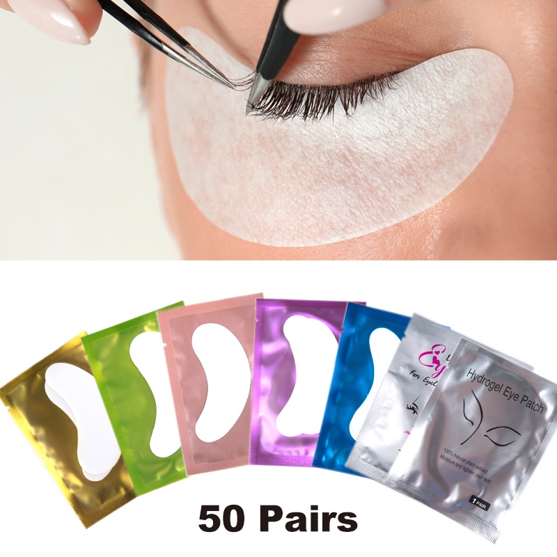 NATUHANA 50Pairs/pack Under Eye Gel Pad Paper Eyelash Extension Patch ...