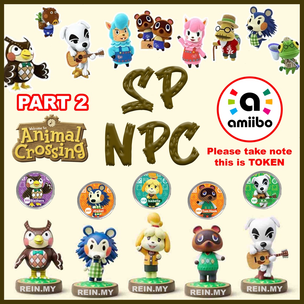 🔥 Ready Stock 🔥 🐻🦊🦉 Animal Crossing Amiibo Tokens Special Characters SP NPC PART 2 ⚪ | Shopee ...
