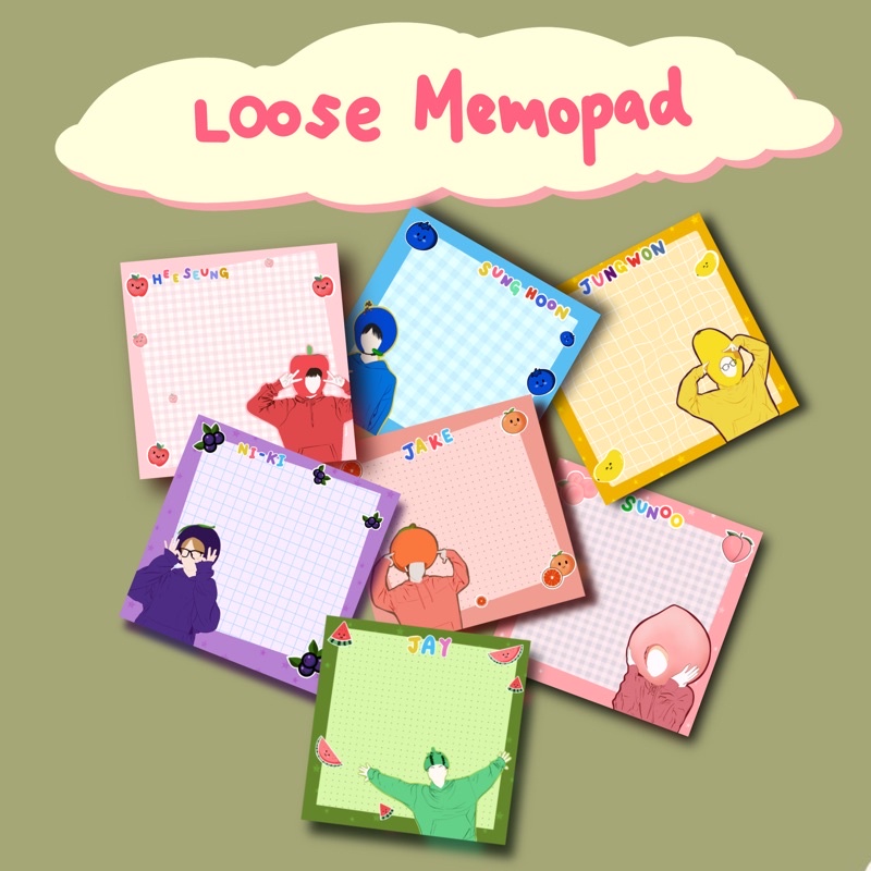 ENHYPEN LOOSE MEMOPAD 30 sheets 85gsm Kpop Notepad | Shopee Malaysia