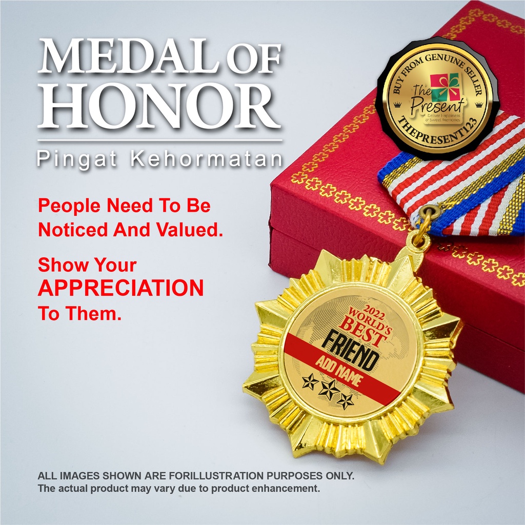 Supreme Star Medal🎖️of Honor – Custom Name Pingat Kehormatan Keepsake ...