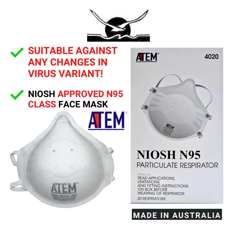 20Pcs/box ATEM N95 4020 Face Mask Molded with NIOSH Approved Pieces ...