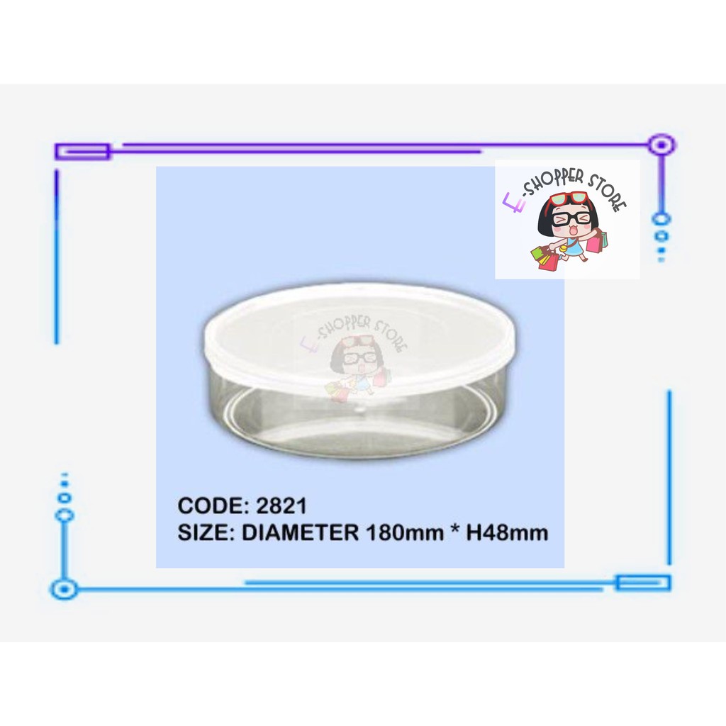 2821 PS #24pcs/CTN Round Transparent Plastic Food Container Balang ...