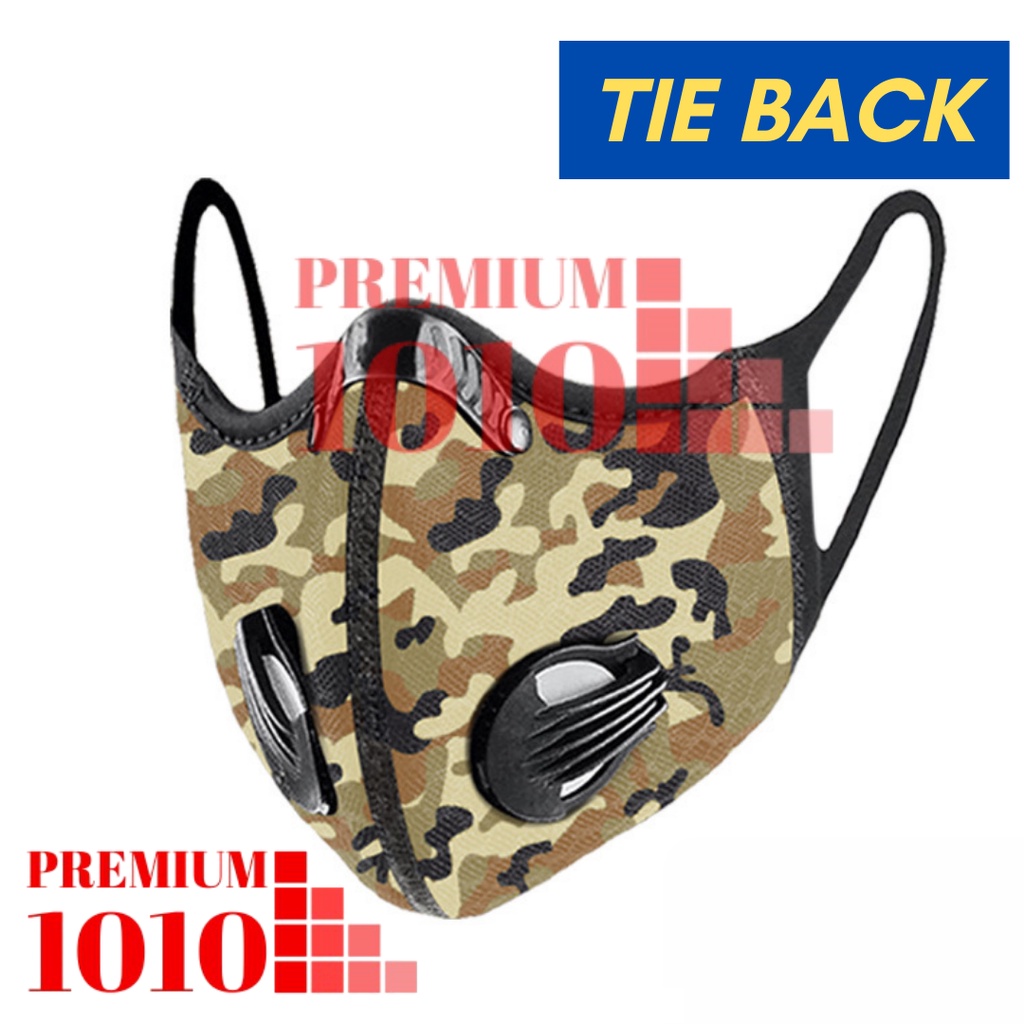 Face Mask KN95 Activated Carbon Unisex Reusable Washable Tie Back Sport ...