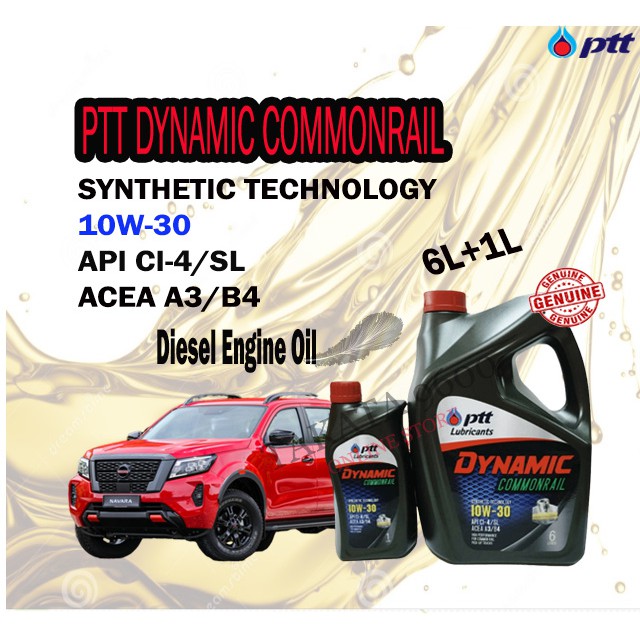 PTT DYNAMIC COMMONRAIL SYNTHETIC 10W30 API CI-4 ACEA A3/B4(6L+1L ...