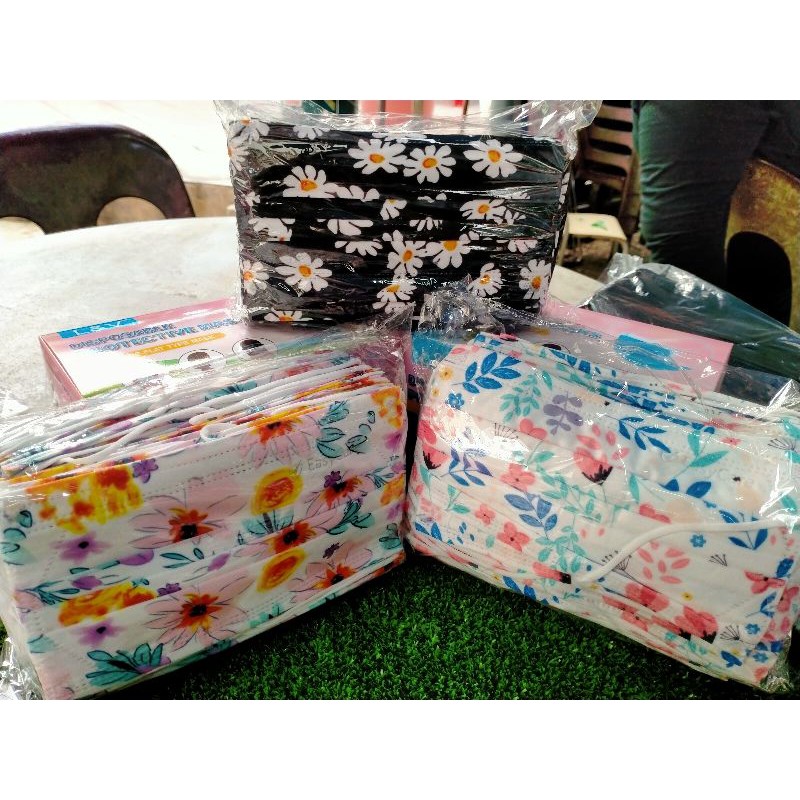 Face Mask Bunga ️ Ready Stock 50pcs | Shopee Malaysia
