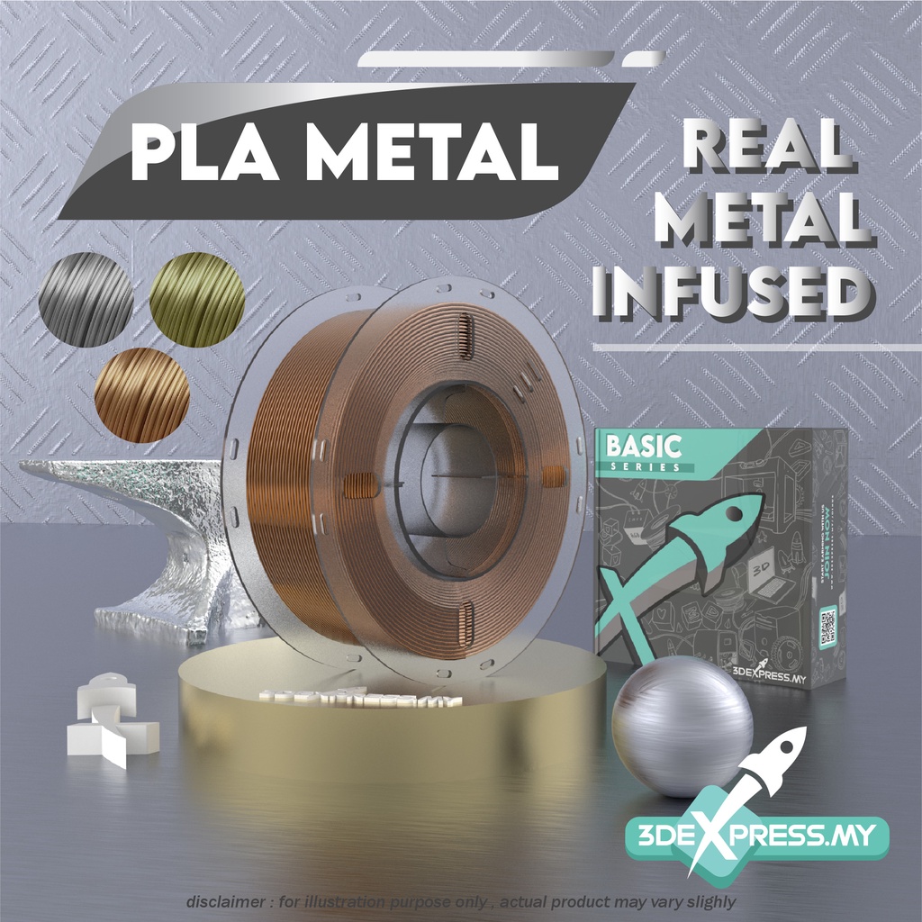 PLA METAL FILL FILAMENT 1KG - METAL FILL - BASIC | Shopee Malaysia