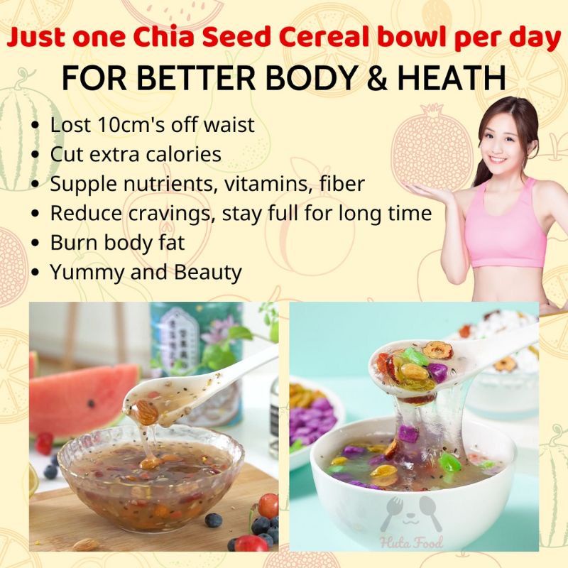 HALAL Chia Seed Oufen Ou Fen Fruit and Lotus Root Powder Chia Seed Nut ...