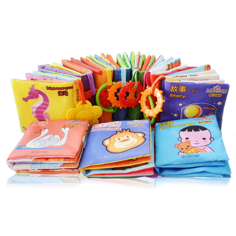 Baby Cloth Book Toy Teether Infant Educational Toys 0-12 months ...