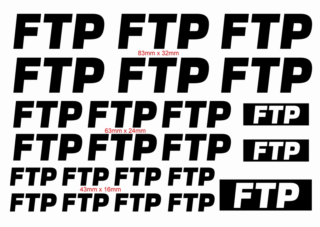 FTP Sticker 23 pcs vinyl cut out Cycling Logo stiker frame basikal road ...