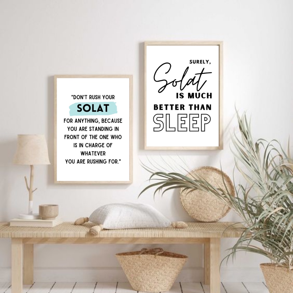 Frame Art Frame Poster Islamic Quote for Praying Room Musolla Muslim ...