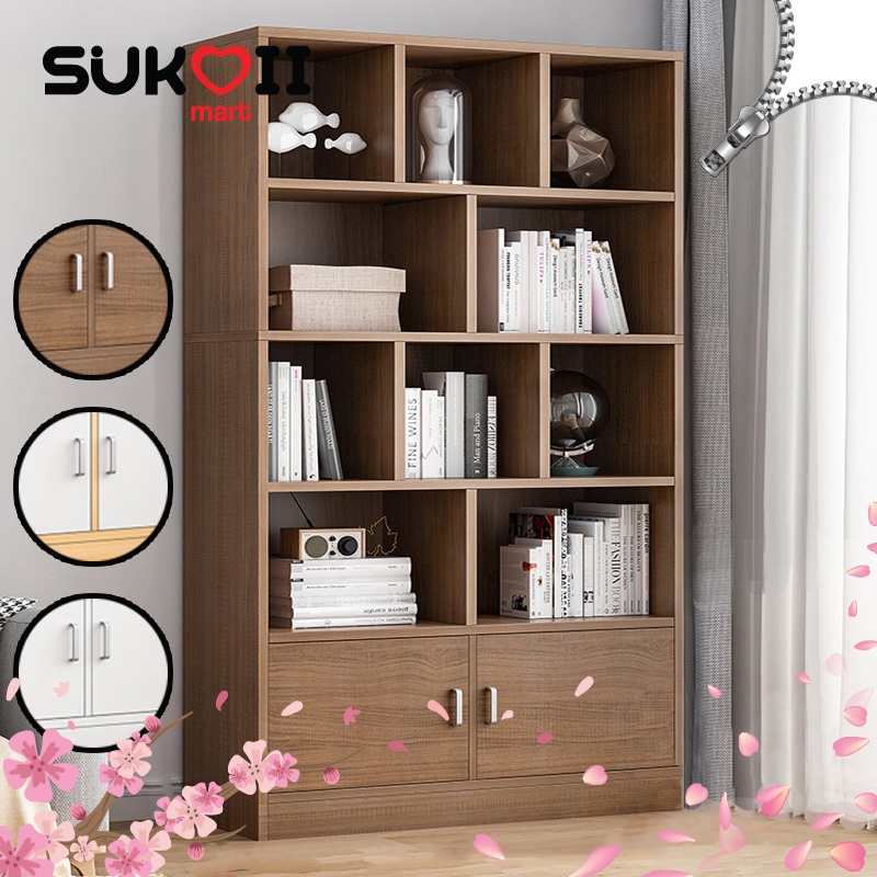 SKOI Simple Bookshelf Floor Shelf Living Room Bedroom Storage Cabinet ...