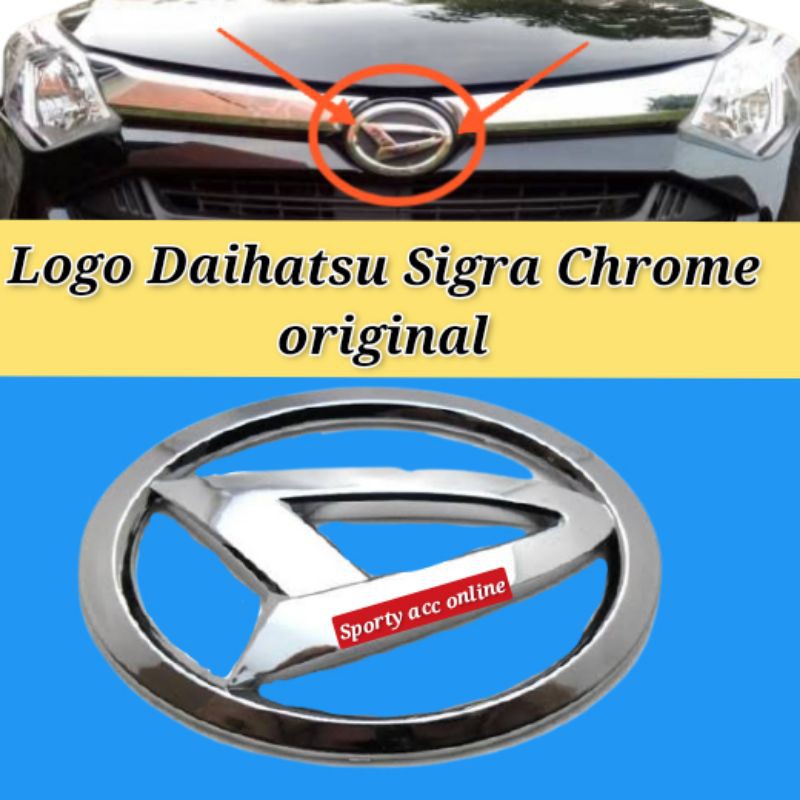 Original chrome Daihatsu Sigra front Logo | Shopee Malaysia
