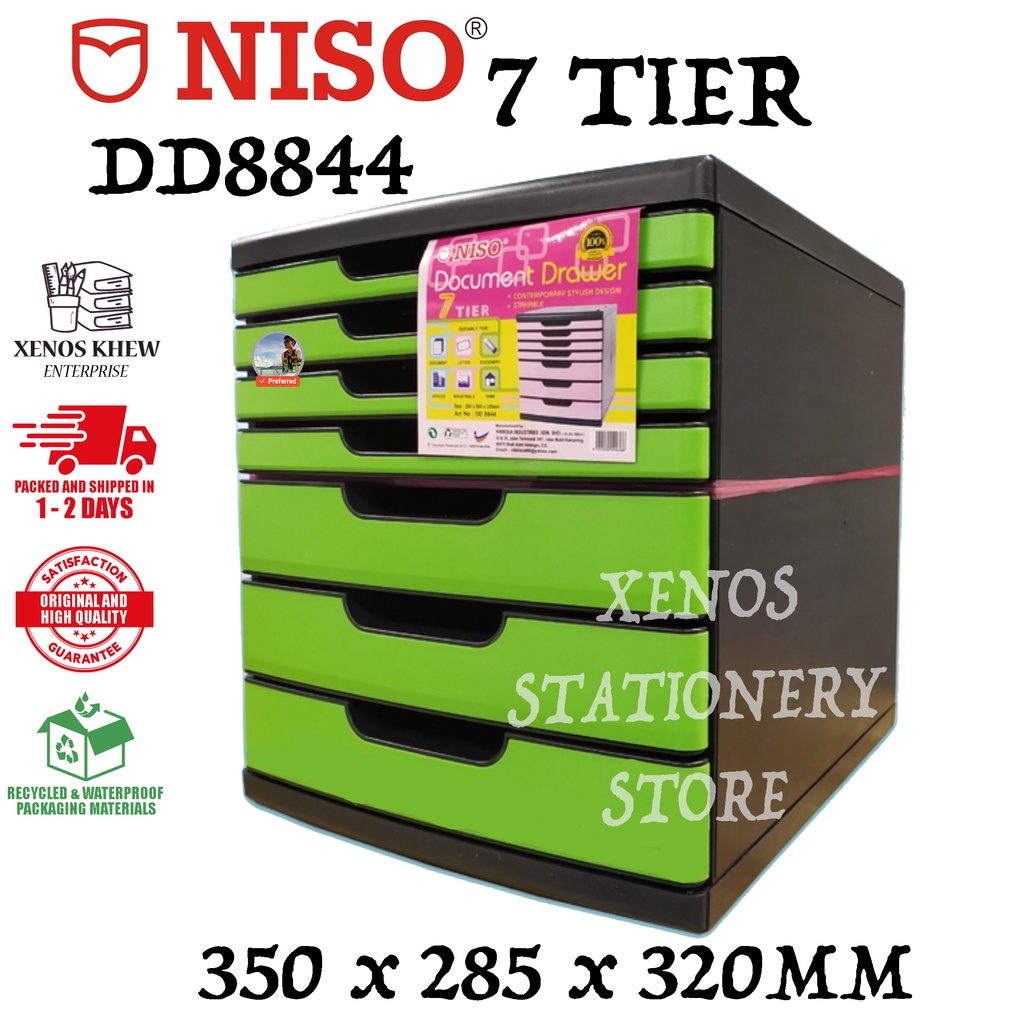 NISO DD8844 DOCUMENT DRAWER 7 TIER DD8844 [RANDOM COLOUR] (READY STOCK ...