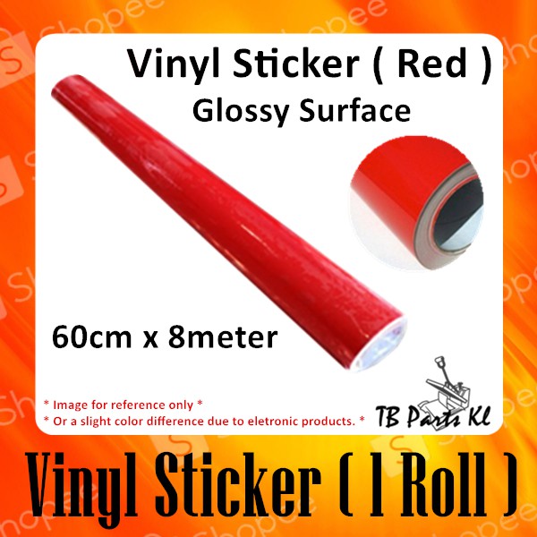 Vinyl Sticker / Balloon Sticker - RED ( 1 Roll ) | Shopee Malaysia