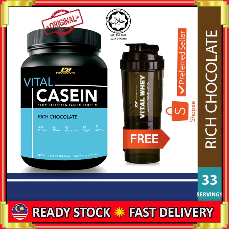 Casein Halal - Vital Casein Multi Phase 1kg, 24g Protein Isolate, 0g ...
