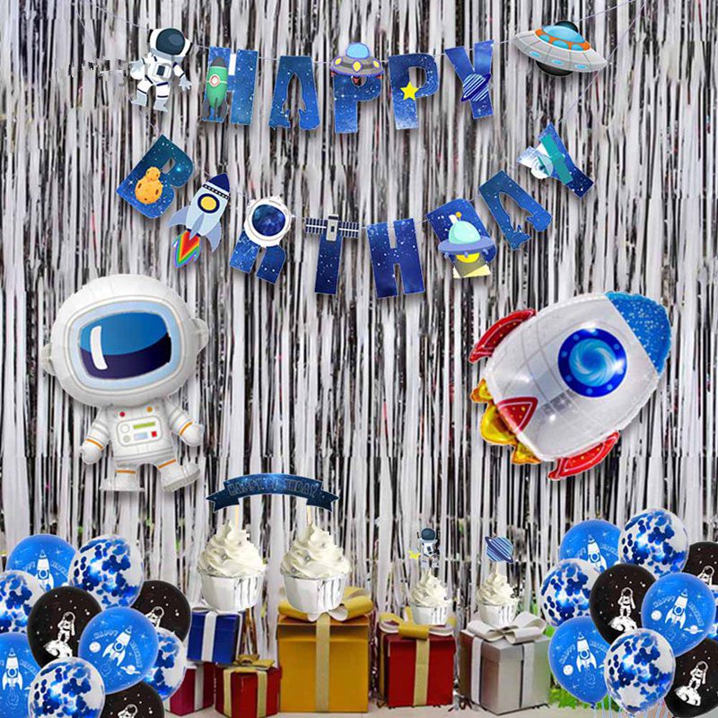 Angkasawan Rocket Ship Foil Balloons Astronaut Birthday Banner Party ...