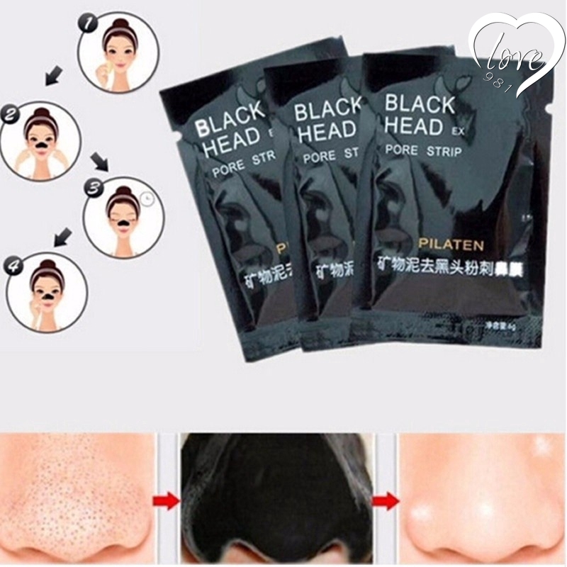 2 Pcs Mineral Black Mud Nose Removal Blackheads Acne Volcanic Nasal ...