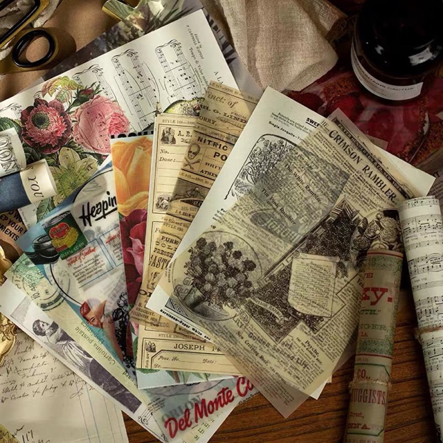 Old Story Book Series Vintage Material Paper Journal DIY Deco · Yu Xian ...