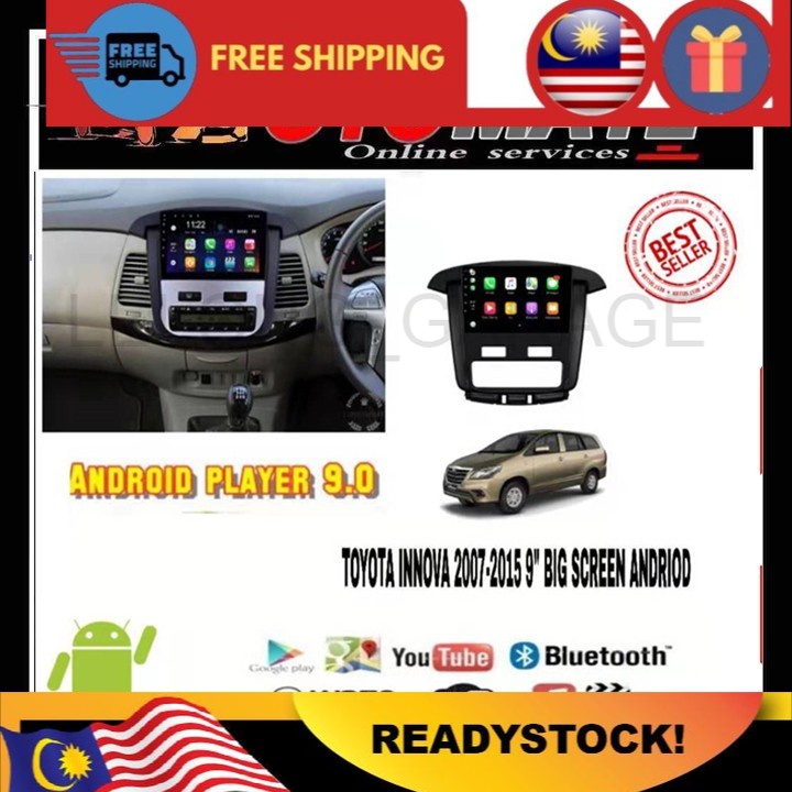Toyota Innova 2007-2015 Android Player 9 inch Ips Screen | Shopee Malaysia