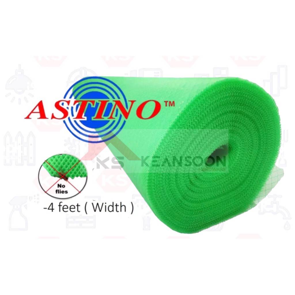 4' PVC MOSQUITO NET SCREEN NETTING JARING NYAMUK ASTINO GREEN / GREY ...