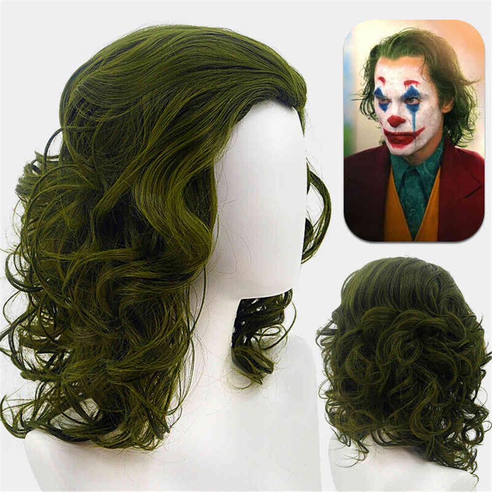 NEW Joker Arthur Fleck Joaquin Phoenix Cosplay Wig Curly Hair 35cm ...