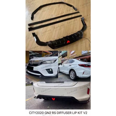 Honda City Gn2 RS diffuser lip V2 material PP with LED brake light ...