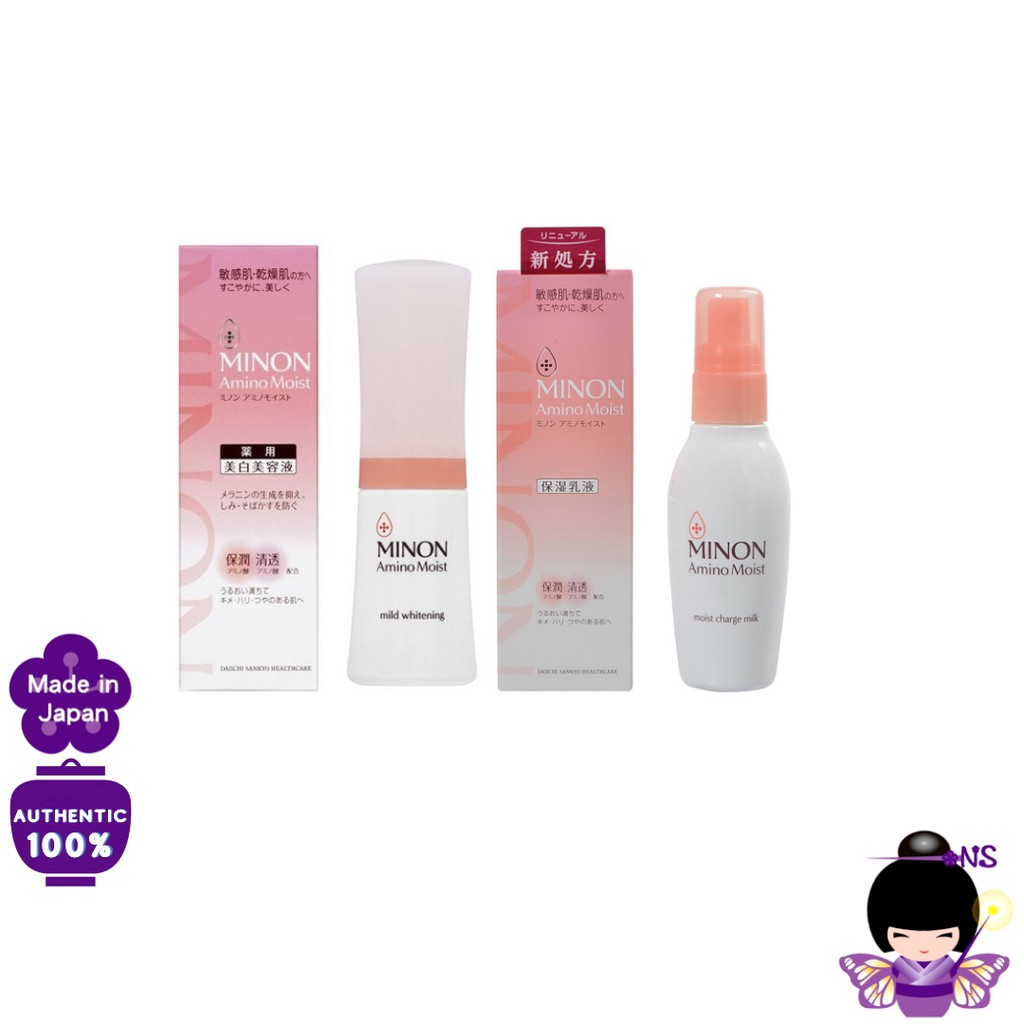 Daiichi Sankyo Healthcare MINON Amino Moist Charge Milk 100g Medicinal Mild Whitening 30g第一三共医疗 ...