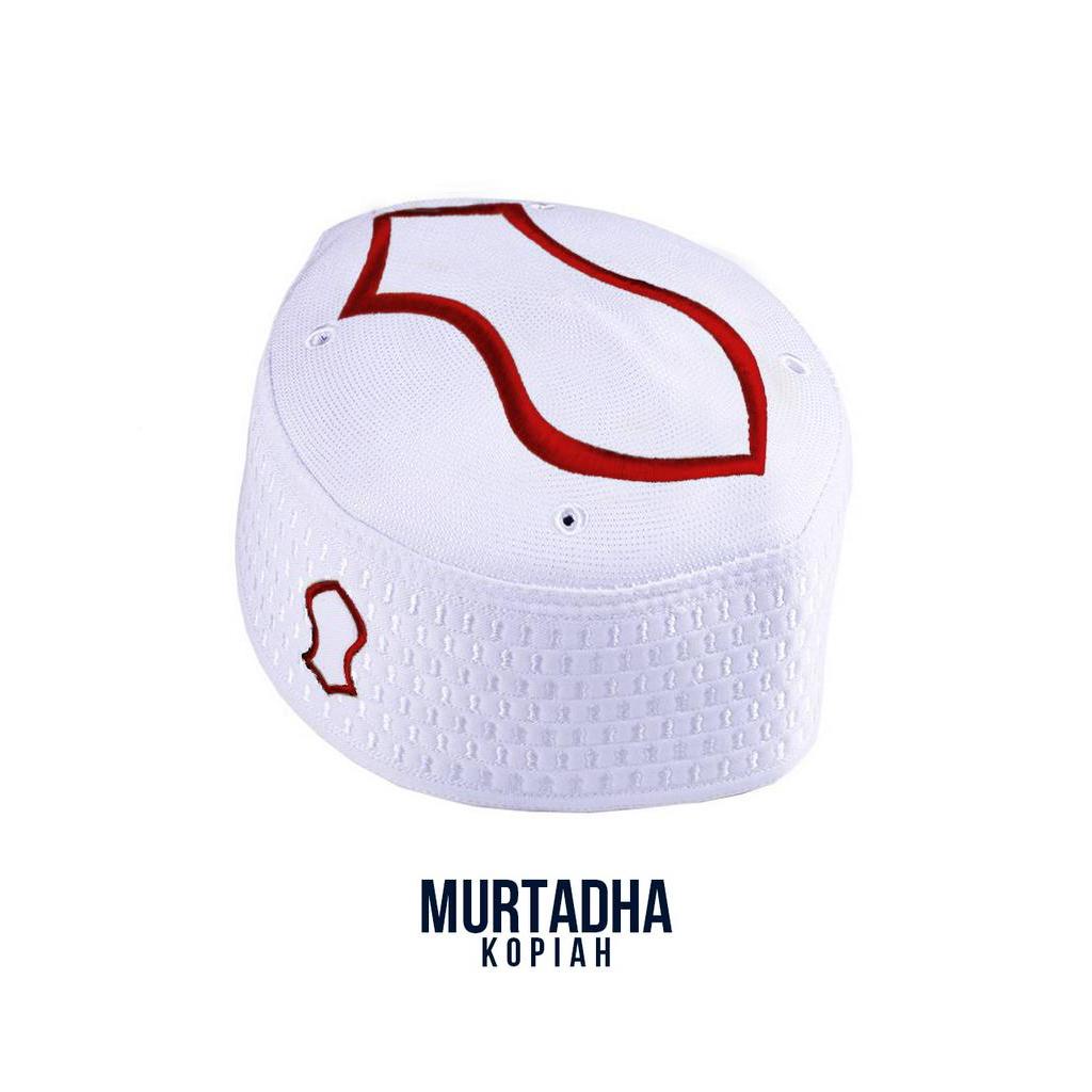 Kopiah Warna Putih Sulam Putih, Merah, Hijau The Capal | Shopee Malaysia