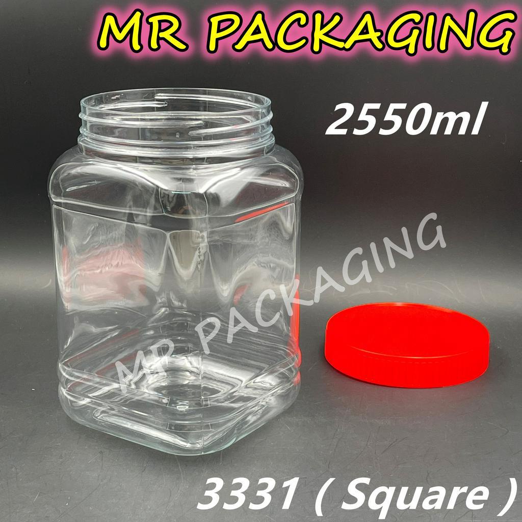 Square Cookie Jar - 2550ml PET Container [ 1set ] - Balang Biskut Raya ...