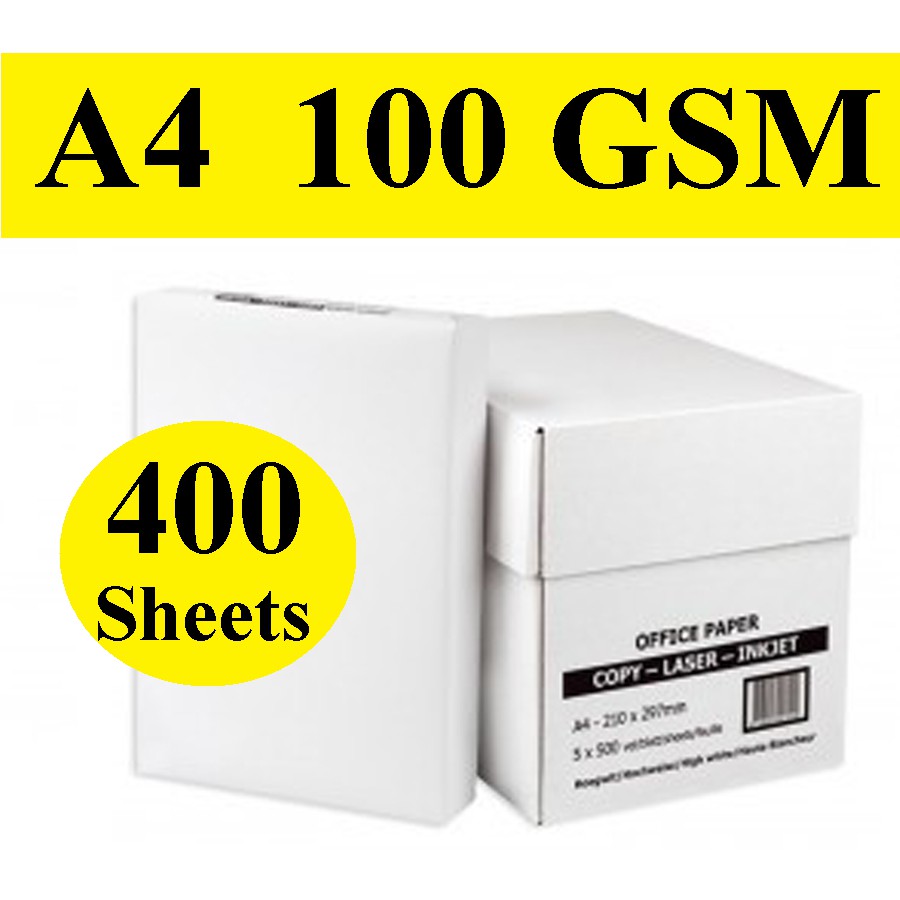 A4 100gsm Copier Paper 400 Sheets/ Ream*SUITABLE FOR LAWYER OFFICE ...