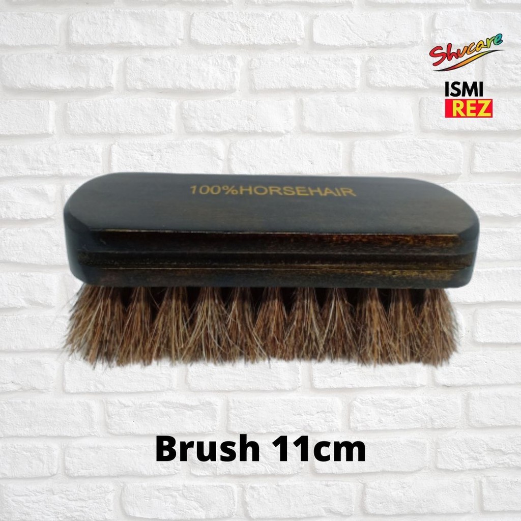 Shucare Horsehair Nylon Cleaning Polish Shoe Brush Berus Kasut Bulu ...