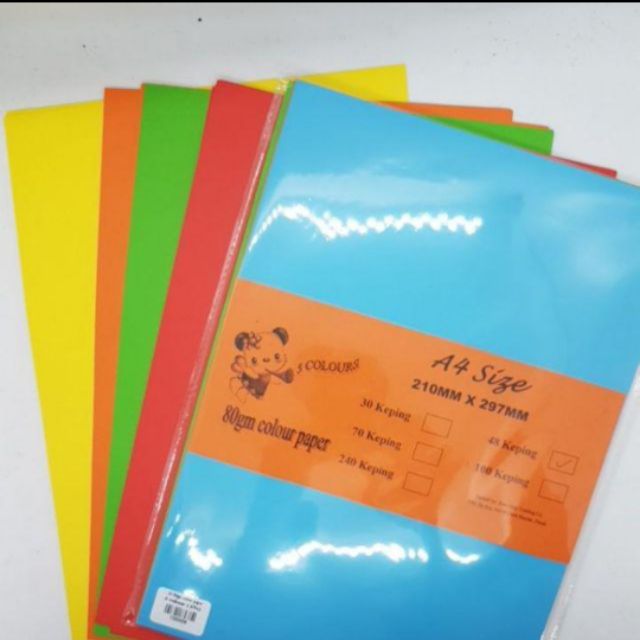 🍀READY STOCK🍀Mix Colour A4 Colour Paper paper | Shopee Malaysia