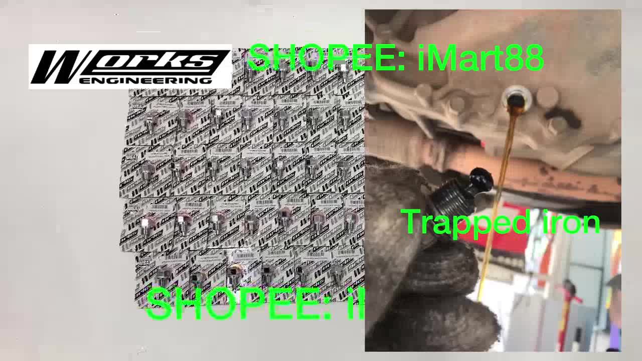 Works Engineering Magnetic Oil Sump Drain Plug Nut 12mm Toyota Vios ...