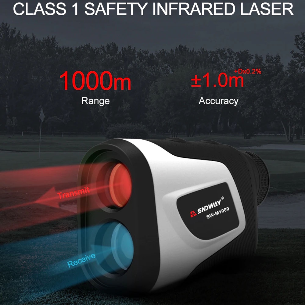 SNDWAY Laser Rangefinder Distance Meter Telescope Professional Golf Range Finder 500M-1000M ...