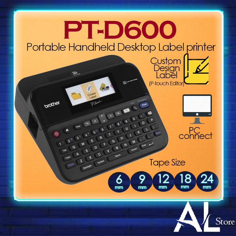 Brother P-Touch PT-D610BT Portable Handheld Label Maker Printer Barcode ...