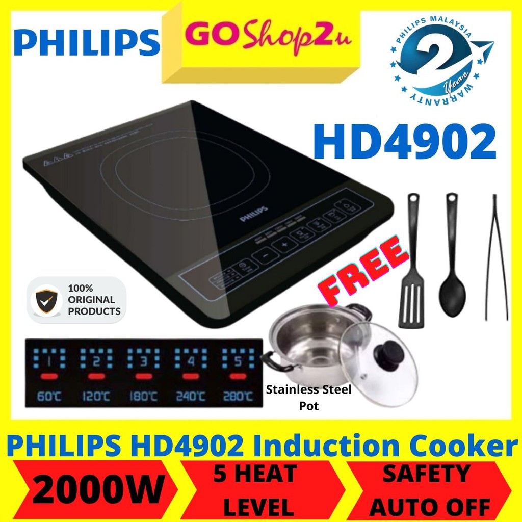 (READY STOCK) Philips Daily Collection Induction Cooker HD4902 (2000W ...