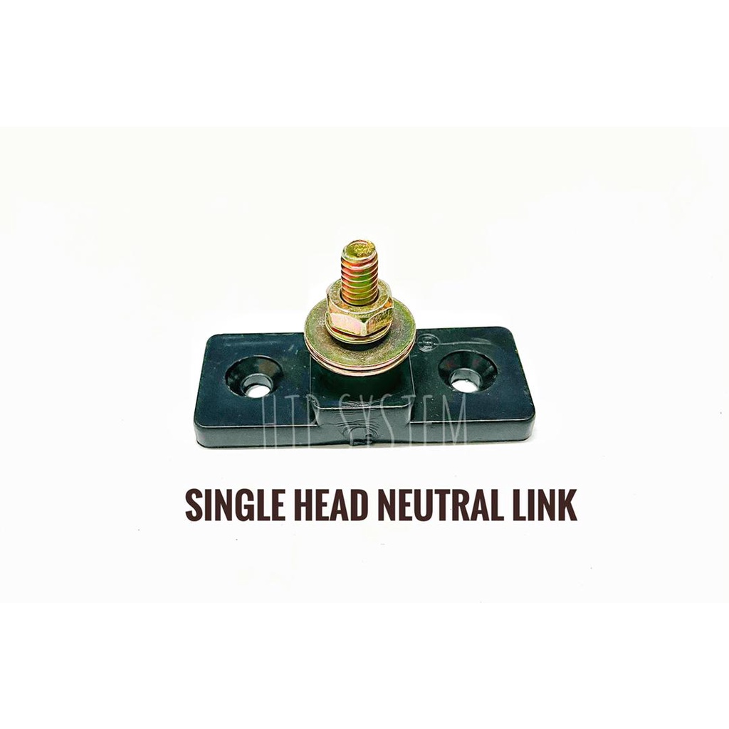 60A / 100A/ 150A NEUTRAL LINK CONNECTOR BAR (BLACK) C/W BUSBAR BOLT ...