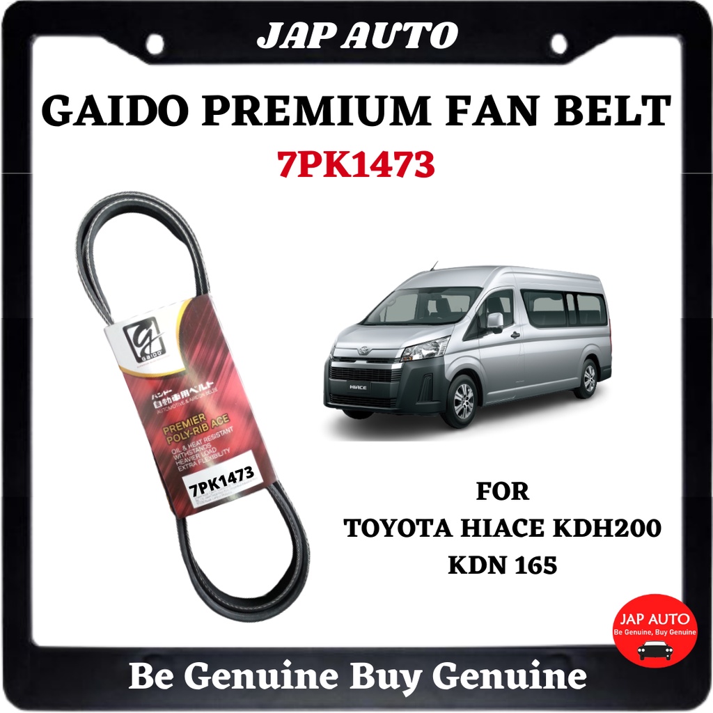 TOYOTA HIACE KDH200, KDN 165 GAIDO PREMIUM FAN BELT - 7PK1473 | Shopee ...