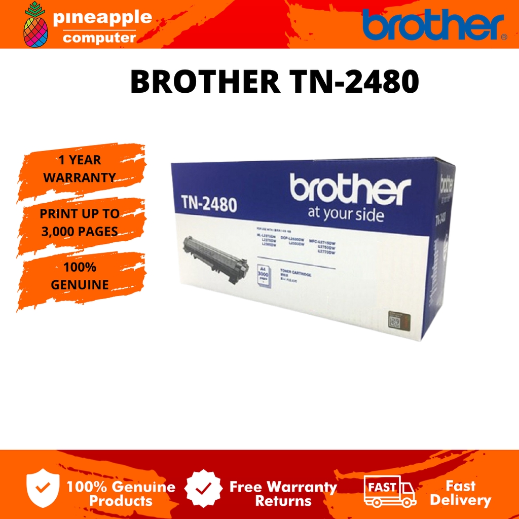 Brother TN-2480 Original Black Toner Cartridge For Printer HL-L2370DN ...
