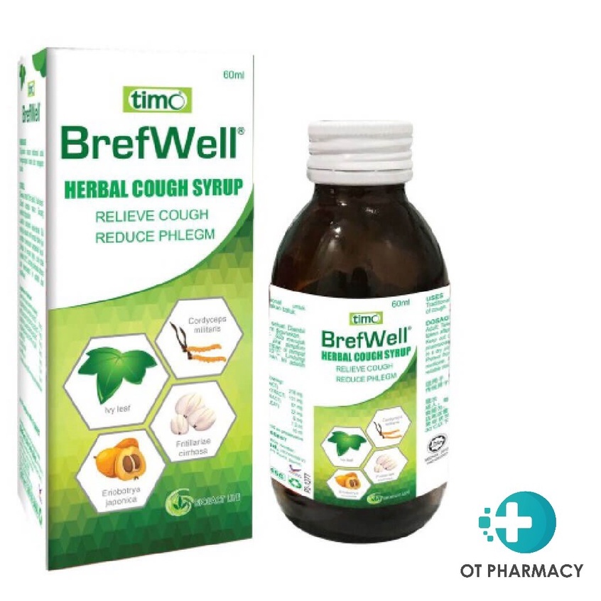TIMO Brefwell Herbal Cough Syrup 120ml (IVY Leaf +Cordyceps) | Shopee ...